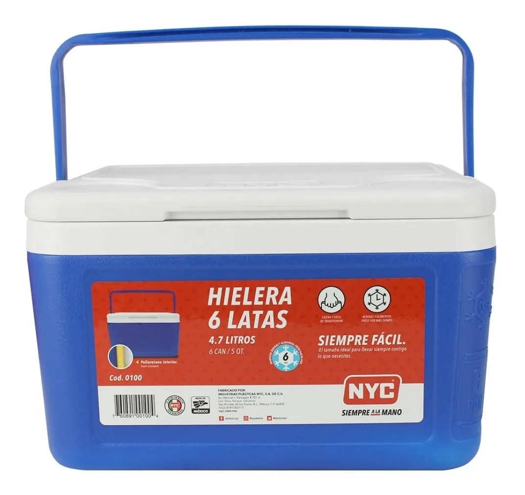 Nevera 4.7 Litros Portátil Camping Hielera Cooler Aire Libre - La ...